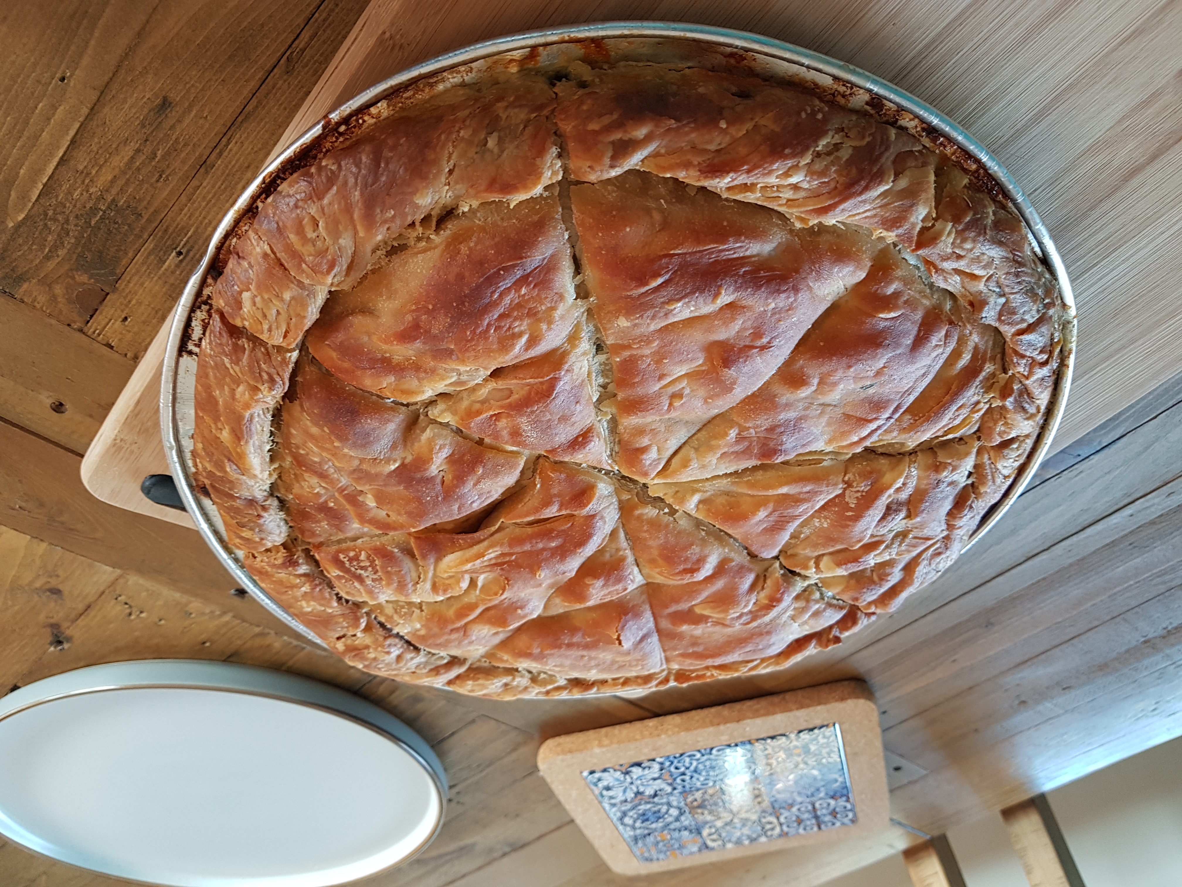 Homemade Filo Pastry Spinach Feta And Herbs ( 8 Pieces Of Traditional ...